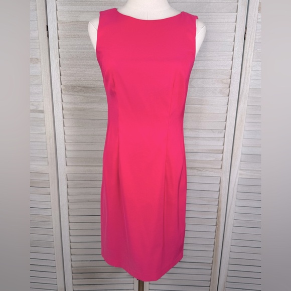 AB Studio | Dresses | Ab Studio Hot Pink Sleeveless Shift Dress2 | Poshmark